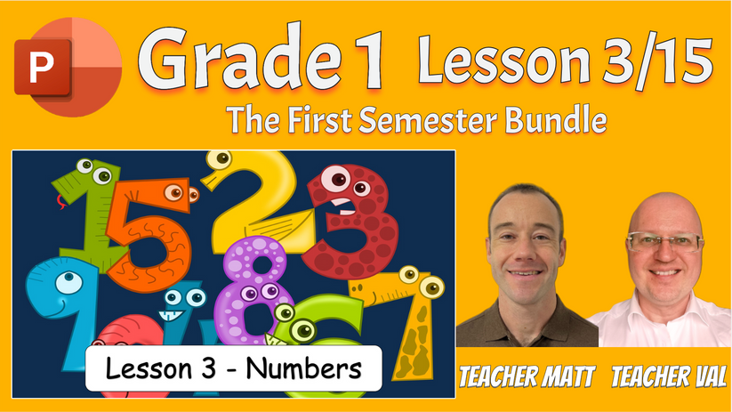 Grade 1 - Semester 1 - 15 PowerPoint Lessons BUNDLE! - ESL PowerPoints ...