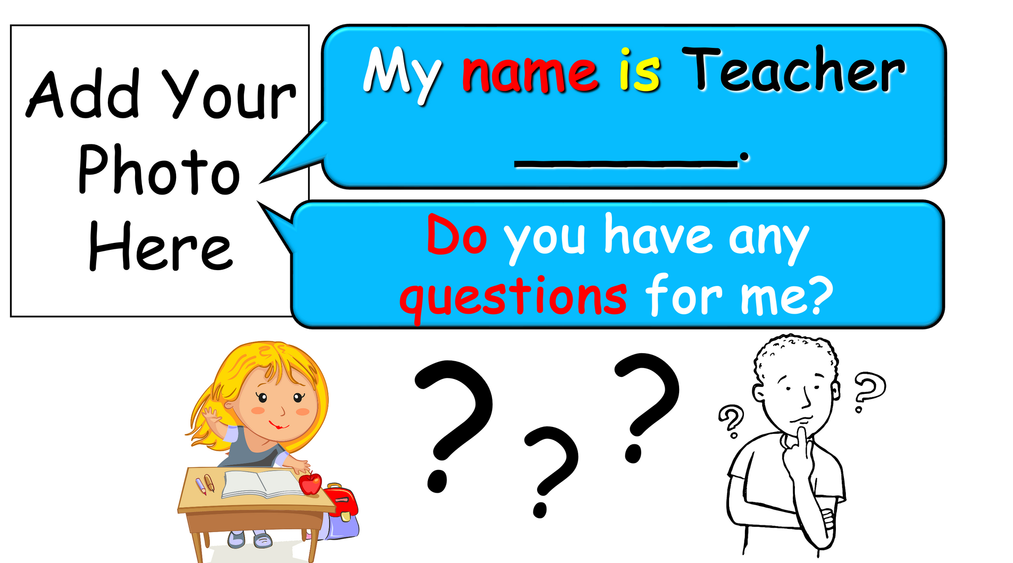 Grade 6-8 - ESL Lesson - First Day of School - Getting to know you ...