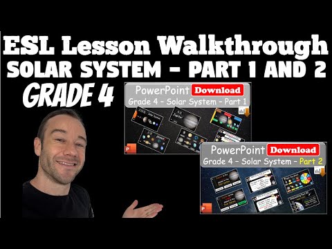 Grade 4 - ESL Lesson - Solar System (Part 1+2) COMBO Deal! 2 PowerPoin ...