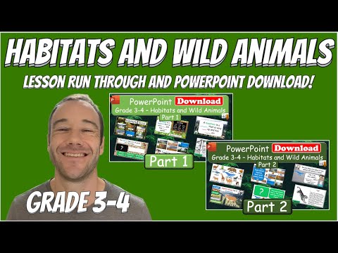 Grade 3-4 - ESL Lesson - Habitats and Wild Animals - Part 1 and 2 - 2 ...
